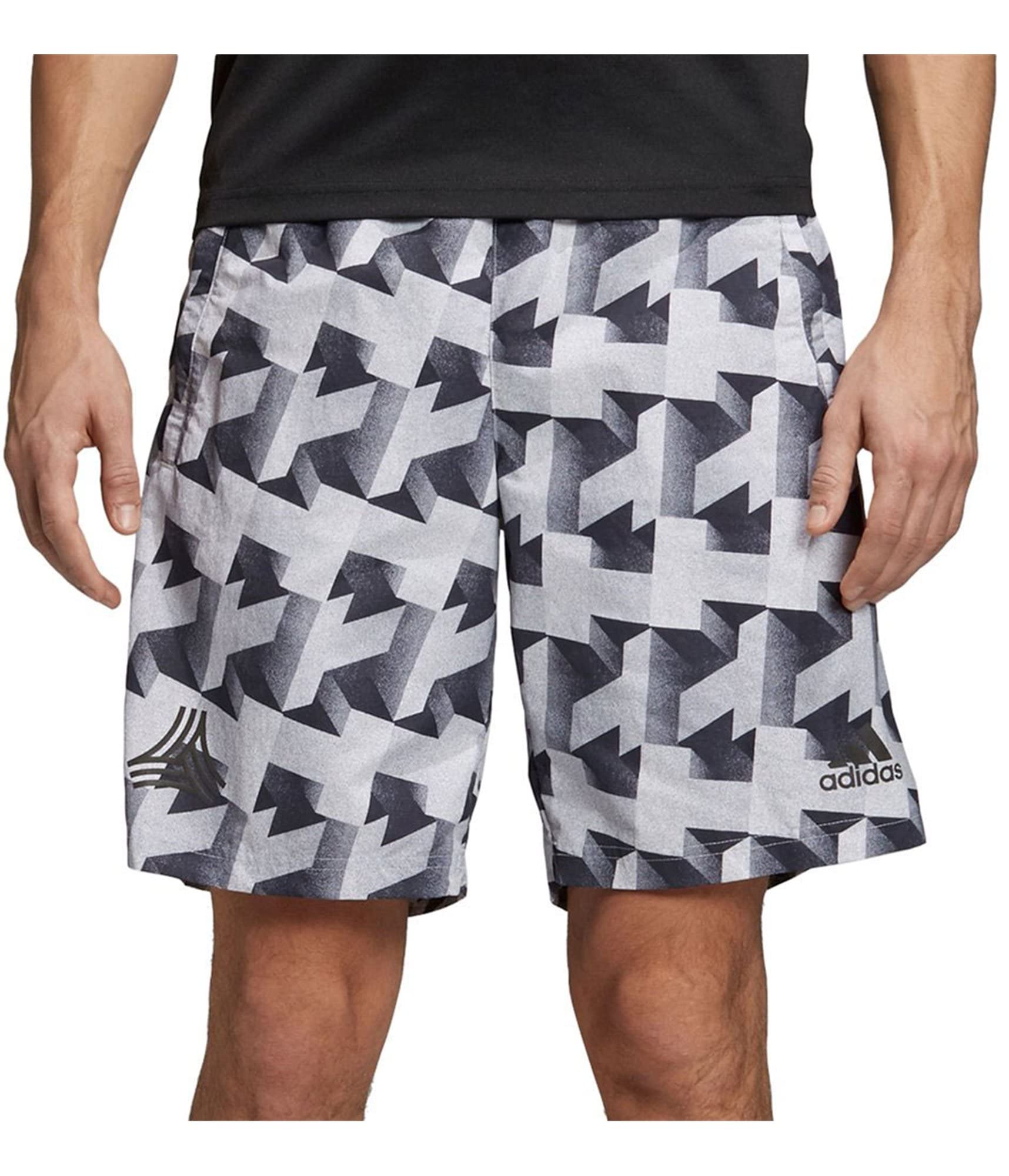 Adidas Mens Tango Athletic Workout Shorts, Grey, Small