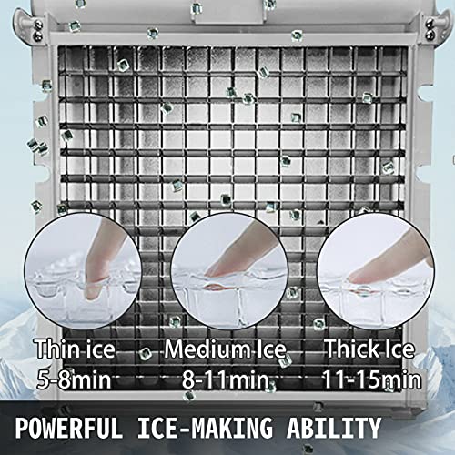 Electric Ice Cube Making Machine Stainless Steel Generator Liquid Freezer for Restaurants Coffee Shops Home Commercial Use
