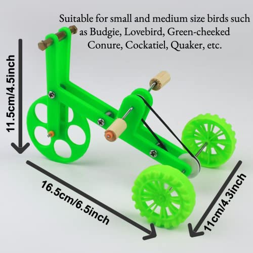 Bird Intelligence Training Toy, Parrot Puzzle Bicycle Toy for Small Medium Bird,Parrot Educational Table Top Trick Prop Toy, Bird Foot Talon Toy for Lovebird Conures Parakeet Random Color