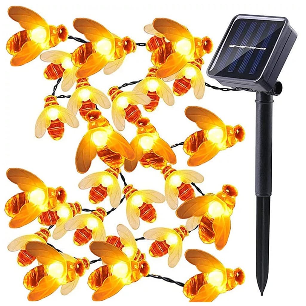 Flystoo Solar Lights String Outdoor String Lights Solar String Lights Outdoor Garden Patio Lights for Outdoor Home Garden Summer Wedding Party (Emitting Color : Warm White, Style : 5M 20LEDs)