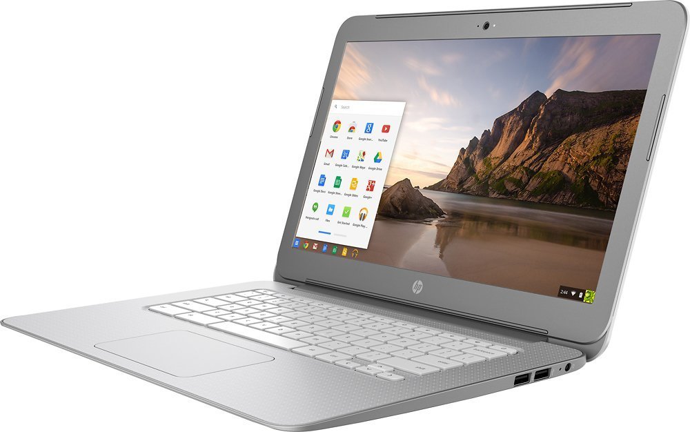 HP Newest 14-inch Chromebook HD SVA (1366 x 768) Display, Intel Dual Core Celeron N2840 2.16GHz, 4GB DD3L RAM, 16GB eMMc Hard Drive, Bluetooth, HDMI, Stereo Speakers, HD Webcam, Google Chrome OS