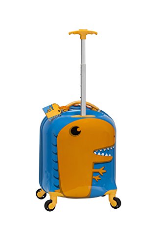 Rockland Jr. Kids' My First Hardside Spinner Luggage,Telescoping Handles, Dinosaur, Carry-On 19-Inch