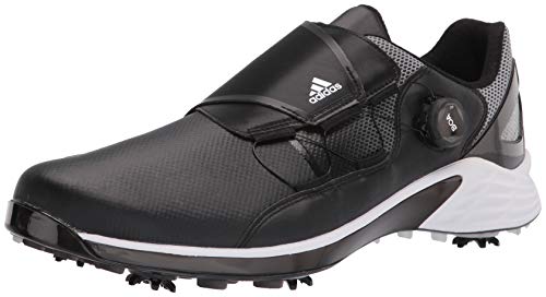adidas mens Zg21 Boa Golf Shoe, Black/White/Lghsolgre, 7 US
