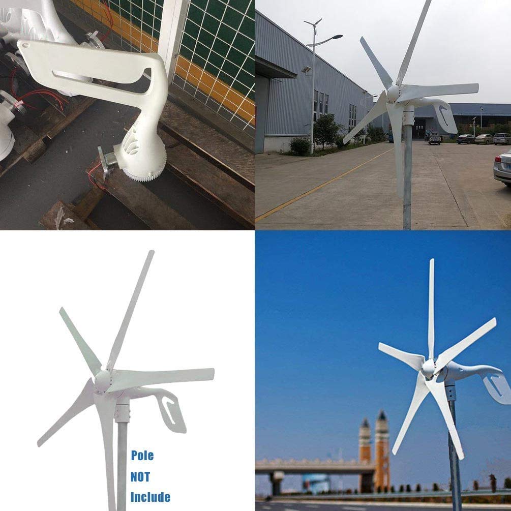 AUECOOR 640W Solar Wind Kit Hybrid System: 2pcs 120W Mono Solar Panels + 400W Wind Turbine Generator + Hybrid Controller for RV, Camping, Boat, Caravans, 12V/24V Battery Charging
