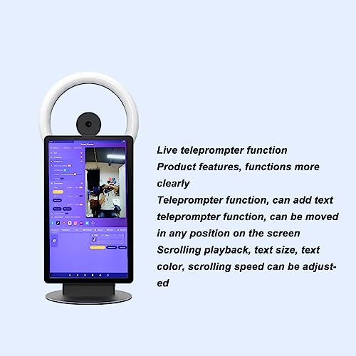 All in One Live Broadcast Machine for Android 11.0, 15.6 Inch Large Screen Desktop Live Streaming Equipment with WiFi and BT 5.0, Phone Screen Casting, 4 Camera Screens (US Plug)