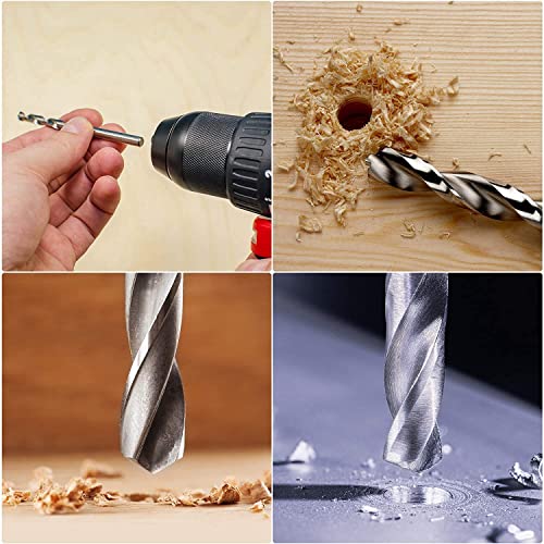 Utoolmart High Speed Steel Straight Shank 2.6mm Diameter Drilling Twist Drill Spiral Drill Bits Set Power Tool 10Pcs