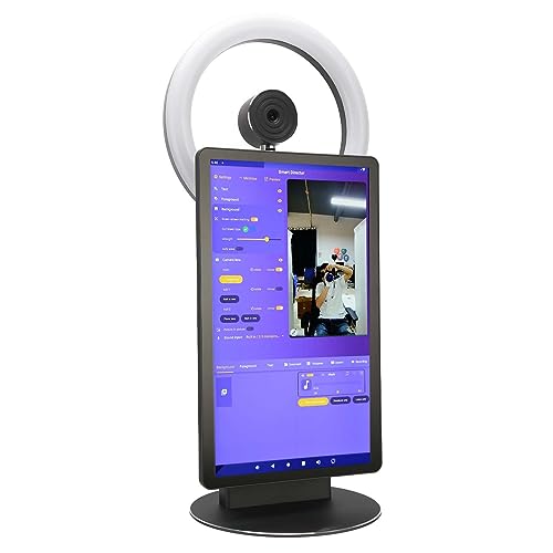All in One Live Video Streaming Equipment for YouTube, for Instagram, for Tiktok Live Broadcast, 15.6 inch, for Android 11.0, WiFi 6, Bluetooth 5.0, Fill Light (US Plug)