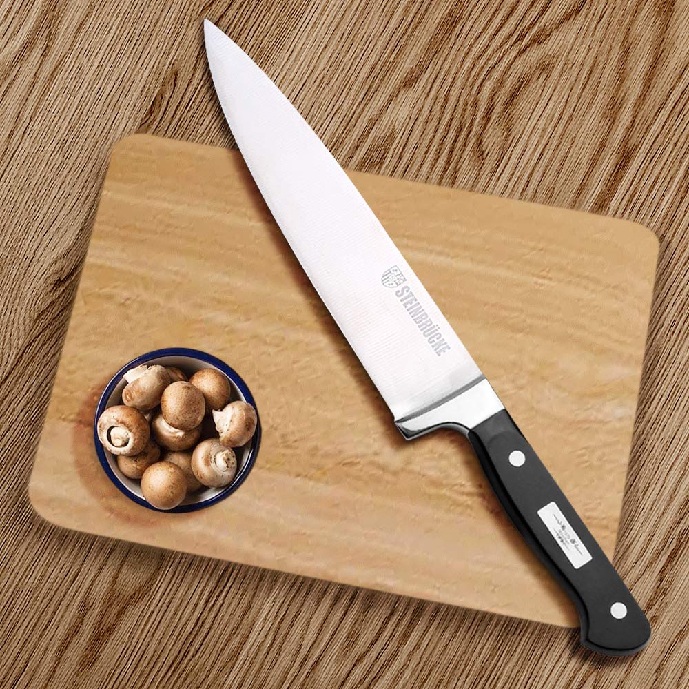 STEINBRÜCKE Chef Knife 10 Inch, Sharp Kitchen Knife Forged from German High Carbon Stainless Steel with Ergonomic Handle and Full Tang, Versatile Cooking Knife for Home Gourmet Restaurant
