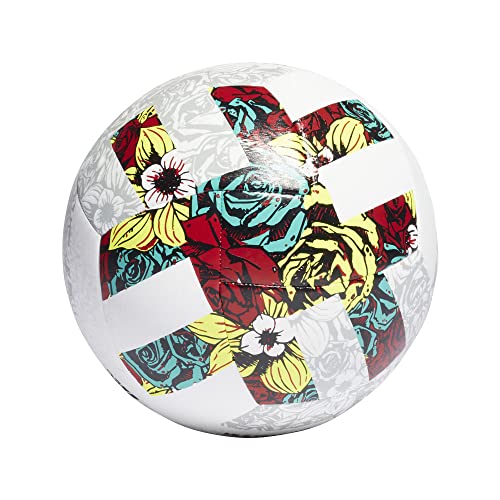adidas MLS Training Soccer Ball, White/Solar Yellow/Power Blue, 5