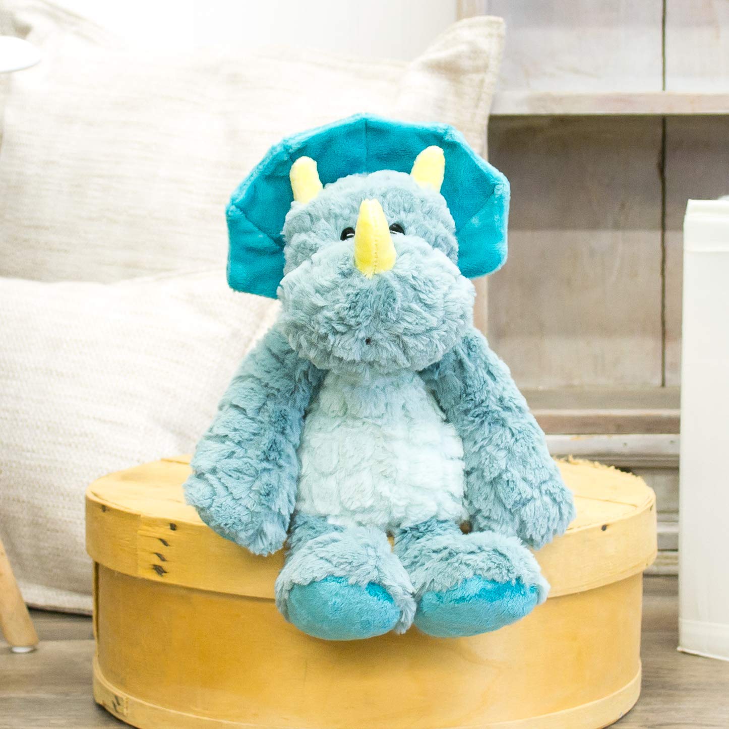 DEMDACO Drake Mellow Fellows Dinosaur Turquoise Children's Plush Stuffed Animal Toy