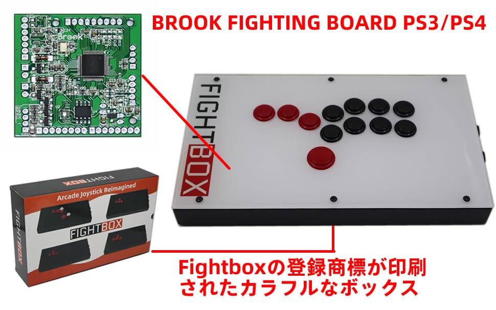 FightBox® F1-PS-W All Buttons Arcade Joystick Fight Stick Game Controller for PS4/PS3/PC