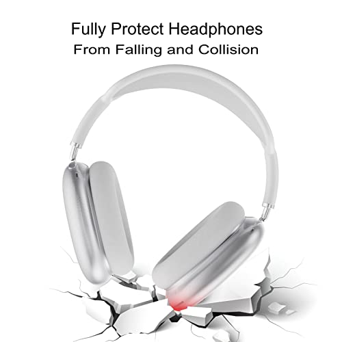 Fottos Case Cover Protective for AirPods Max Headphones, Compatible with Apple AirPods Max, Protective Silicone Sleeve Case for Air Pods Max Headphone(Transparent)