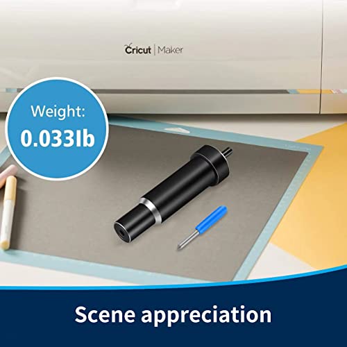 Explore Deep Cut Blade with Hosing for Cricut Maker, Explore Fabric Blade,Fabric Bonded Blade and Housing Compatible with The Explore One, Explore, Explore Air, Explore Air 2 and Explore Maker 3。(black)