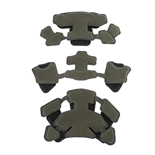 FECAMOS Helmet Pad Kit, Helmet Chin Strap Easy to Install Comfortable Strong Compatibility for Fast for Wendy (Army Green Sponge)