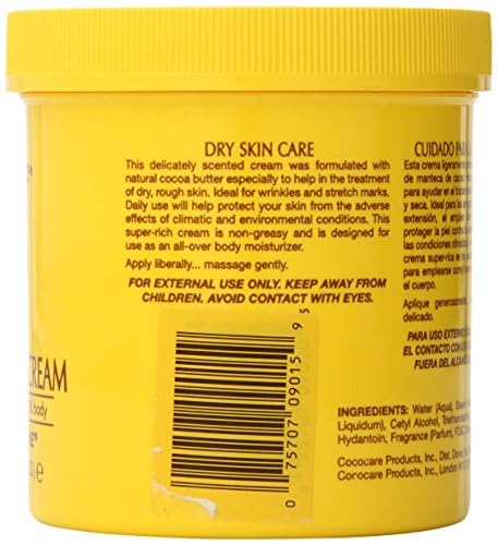 COCOCARE Cocoa Butter Cream - Hydrates and Softens Skin - Rich Cocoa Butter for Deep Moisture - Gentle Care - 15 Ounce