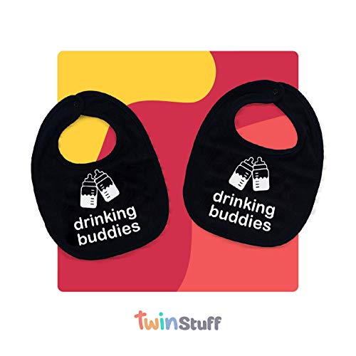 Drinking Buddies Unisex Bibs - Twins Baby Bibs For Boys and Girls