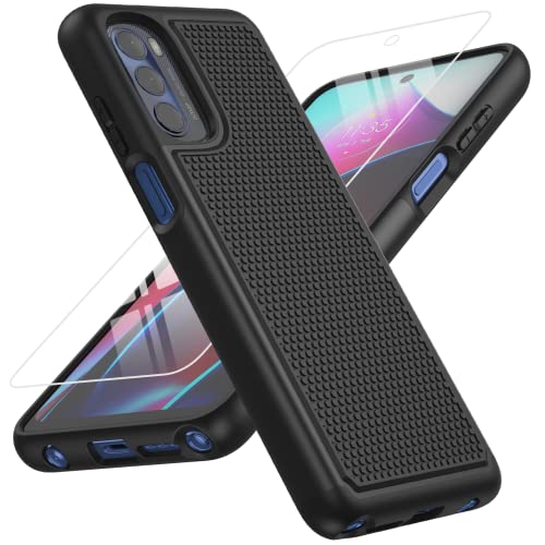 BNIUT for Motorola Moto G-Stylus 2022 Case: Dual Layer Protective Heavy Duty Cell Phone Cover Shockproof Rugged with Non Slip Textured Back - Military Protection Bumper Tough (Black Matte)