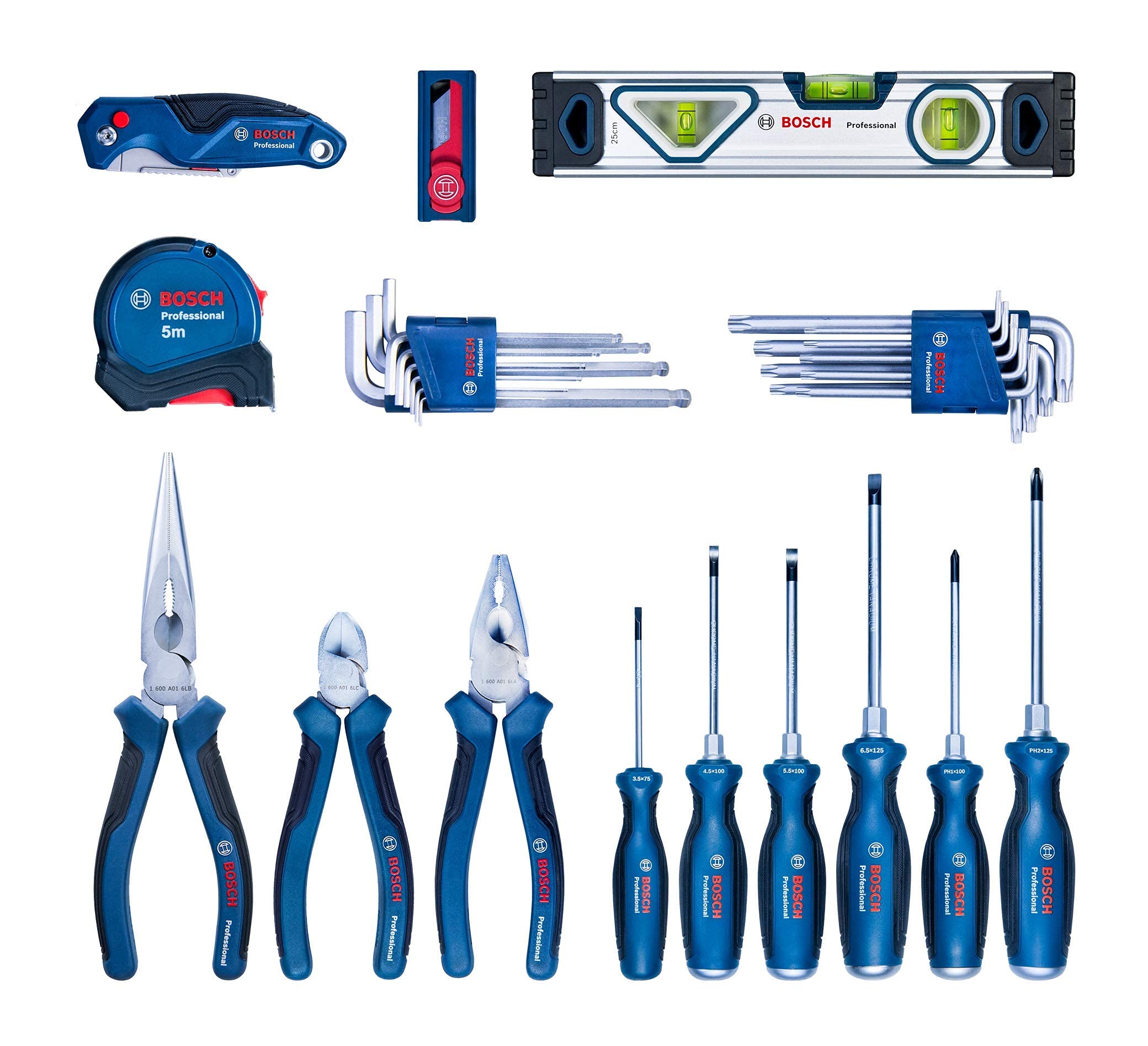 Bosch Professional 1600A016BW Professional Hand Tool Set 40 Pieces