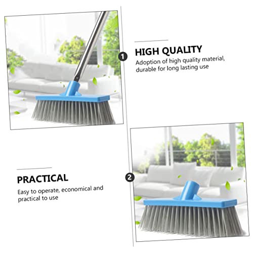 Asakkura 1pc Brooms Multi-Purpose Deck Broom Heavy Rough Indoor Premium Swimming Surface Tile Wall Cleaning Long Stiff Brush Soft for Sweeper Plastic Tub Bristles Floors Accessory