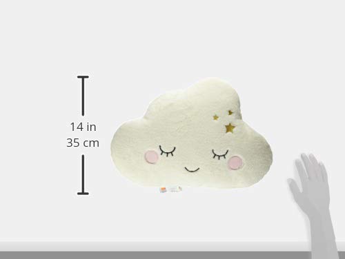 Little Love by NoJo - Plush Cloud Shaped Decorative Pillow, Decorative Nursery Pillow, Playroom Décor, Cute Throw Pillows, White, 1 Count (Pack of 1)