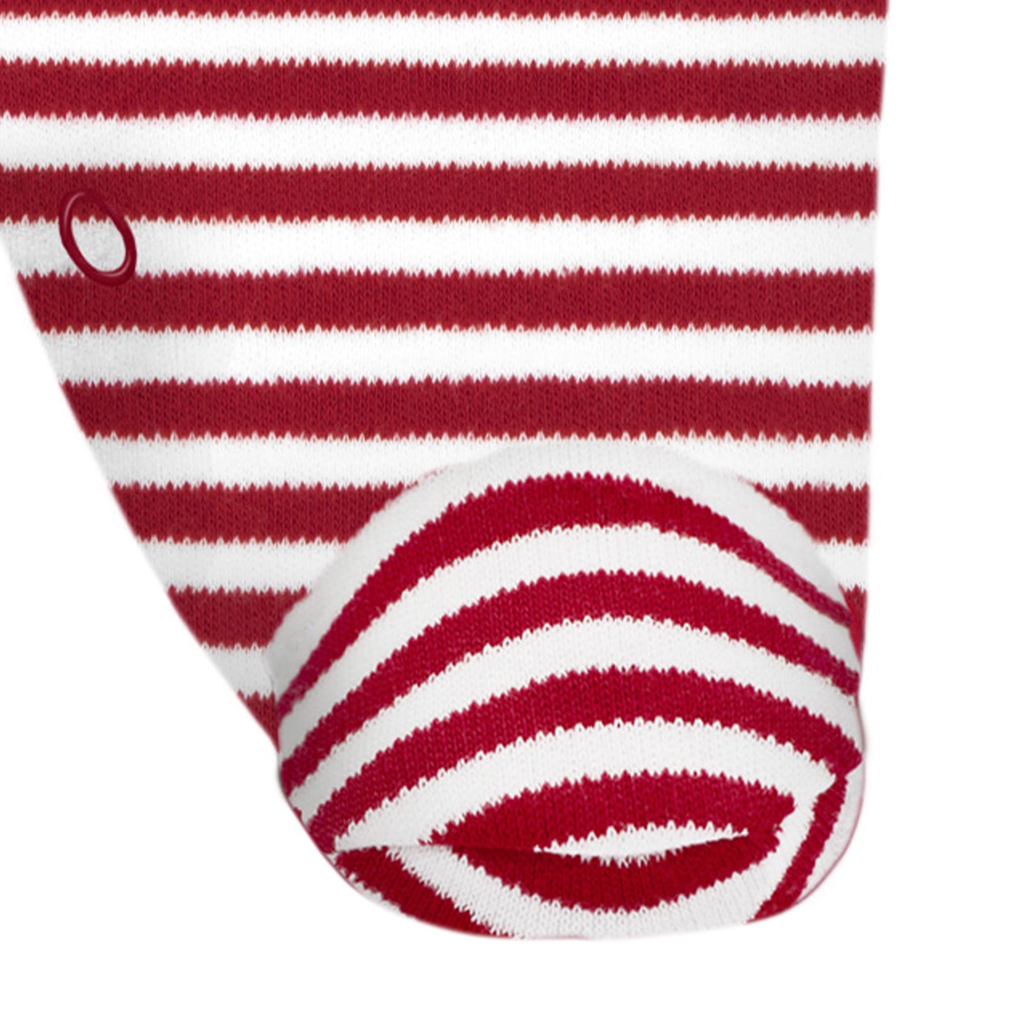 College Baby Striped Footed Romper - Iowa State Cyclones Logo - Crimson/White - 6-9 Months