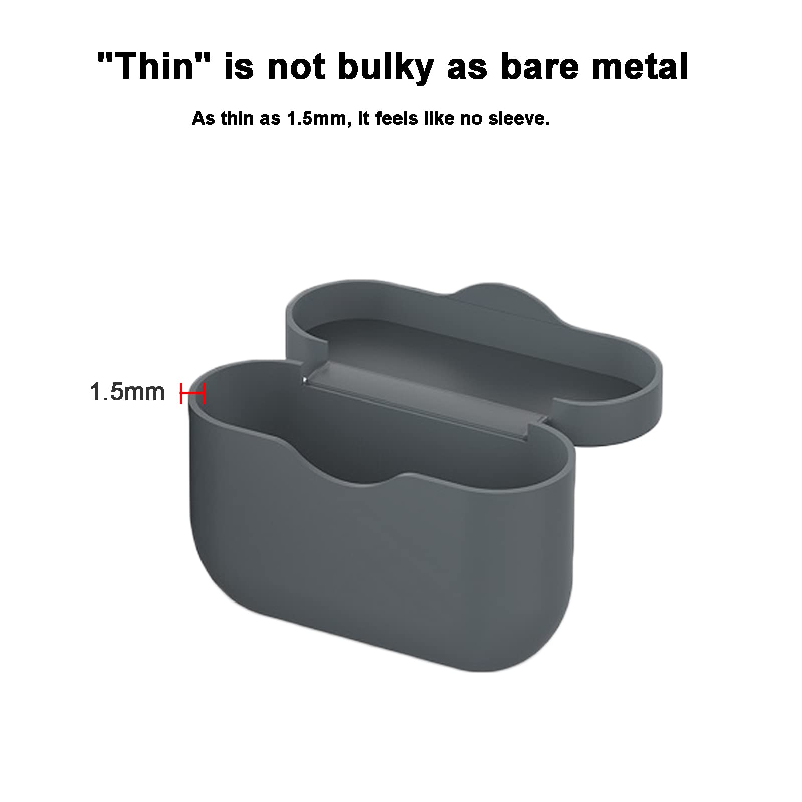 Adhiper WF-1000XM3 Protective Case Compatible with Sony WF-1000XM3 Headphone Charging Case Silicone Case Cover Protective Cover (Grey)