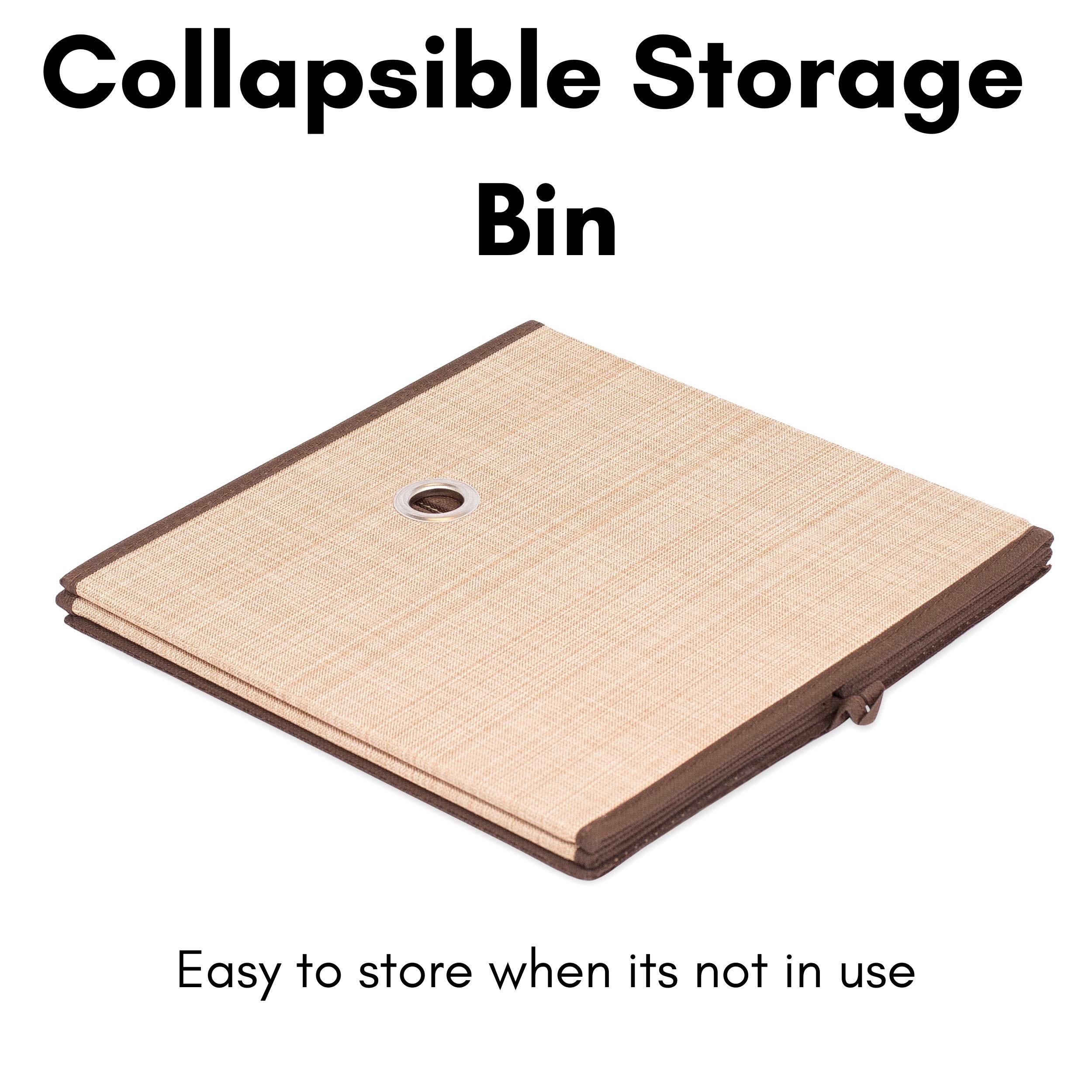 Internet's Best Canvas Storage Bin - 2 Pack - Brown - Box Container