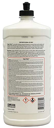 Malco Super Duty Heavy Cut Compound - Professional Cutting, Polishing and Finishing Compound / For Auto Paint Correction, Detailing and Buffing / 32 oz. (127632)