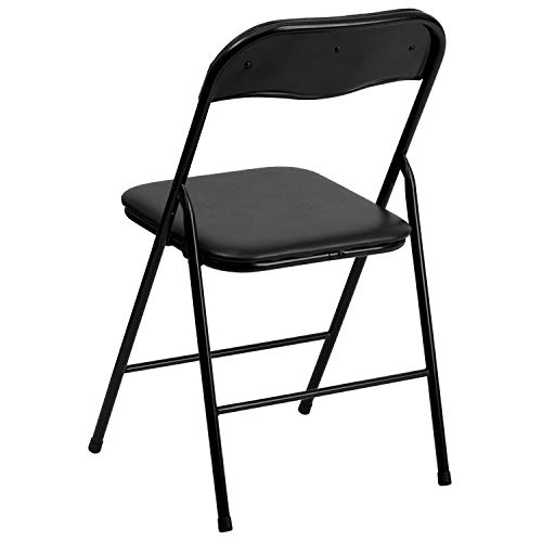 Flash Furniture Madison 5 Piece Black Folding Card Table and Chair Set