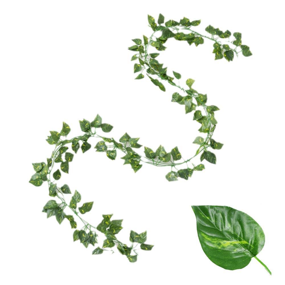 FOKEN 12 Pack Artificial Ivy Garland Fake Ivy Leaves Hanging Plants Vine Greenery Garland Home Kitchen Balcony Garden Office Wedding Wall Decor