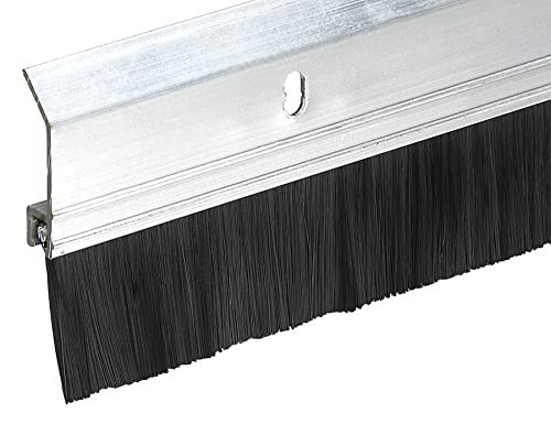 Frost King SB36 Extra Brush Door Sweep, 2-inch X 36-inch Long, Silver-Aluminum - 2-Pack