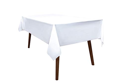D&Z 12 Pack White Plastic Tablecloth Table Cloth Rectangle 54" X 108" Disposable Table Cover for Party Banquet Birthday Wedding Thanksgiving Christmas