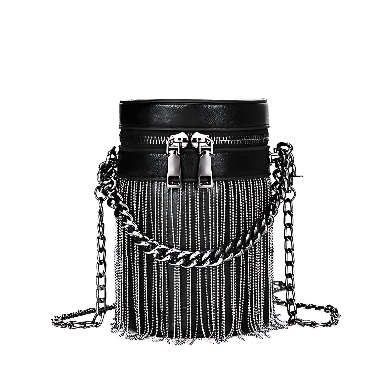 FONETTOS Y2K Punk Bag Tassel Totes Gothic Fringe Bag Women Shoulder Funky Bags Rock Fashion Crossbody Handbag