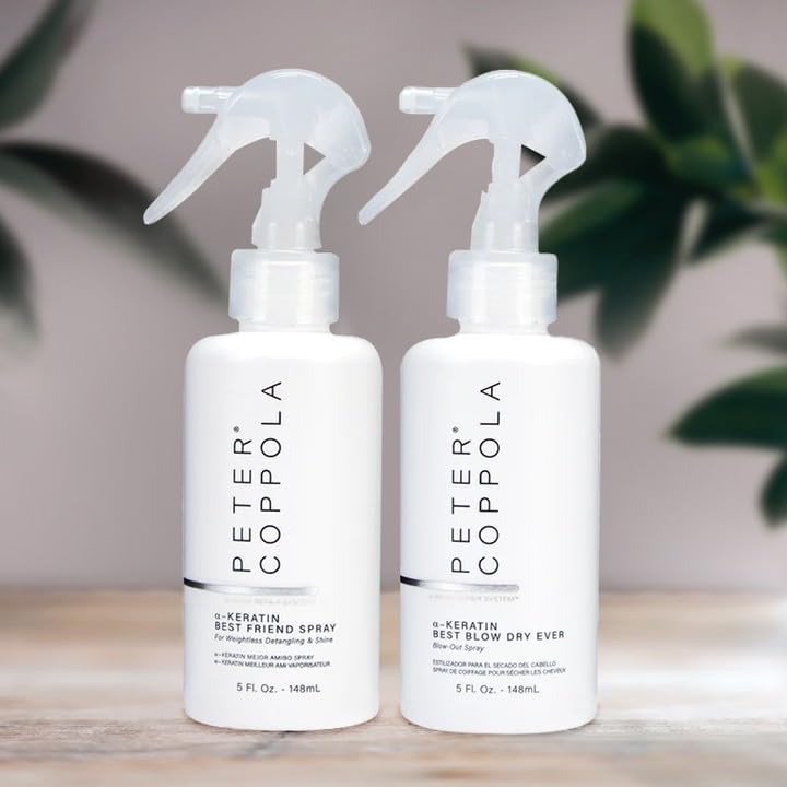 Peter Coppola a-Keratin Best Friend Spray - Leave In Conditioner Spray For Dry Damaged Hair Reduces Breakage While It Detangles, Smooths & Repairs Split Ends. Infused With Argan Oil & Aloe (5 oz)
