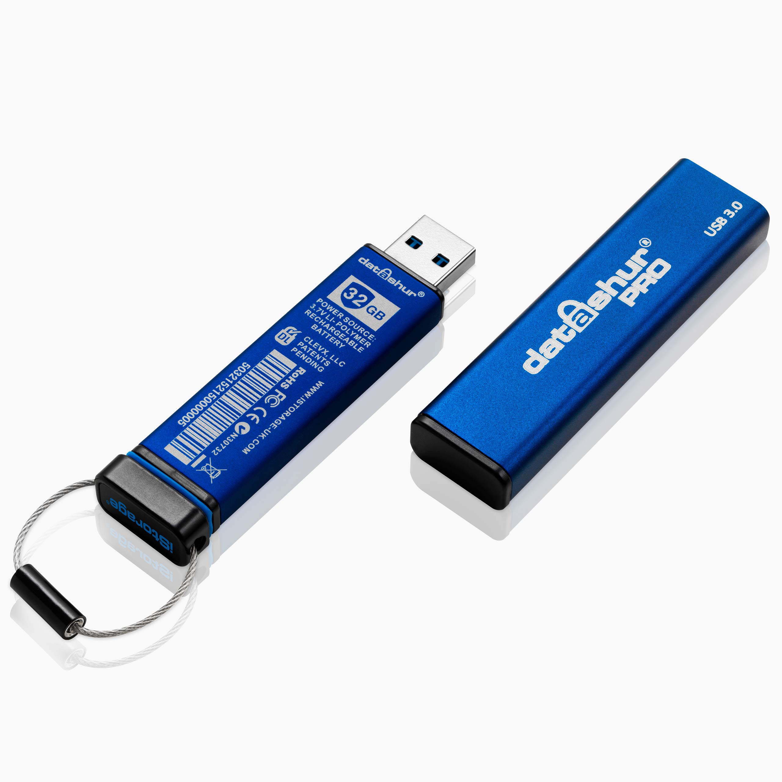 iStorage datAshur PRO 4 GB | Encrypted USB Memory Stick | FIPS 140-2 Level 3 Certified | Password Protected | Dust/Water Resistant