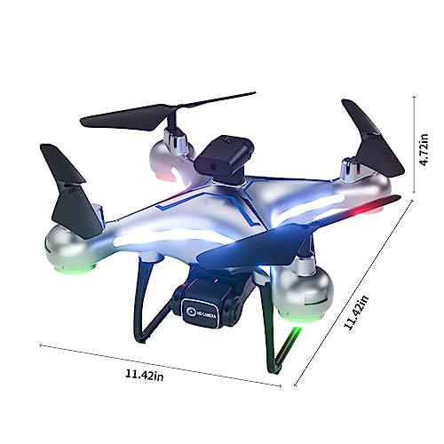 Drones with Camera for Adults, 4K Dual HD Camera with Carrying Case, WiFi FPV Live Video RC Aircraft Quadcopter, Optical Localization, Altitude Hold, 360° Flip, Headless Mode, Gift for Beginners #