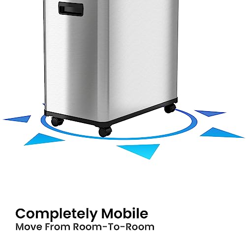 iTouchless 16 Gallon Touchless Trash Can and Recycle Bin, Stainless Steel, Dual-Compartment (8 Gal each), Kitchen Recycling and Garbage