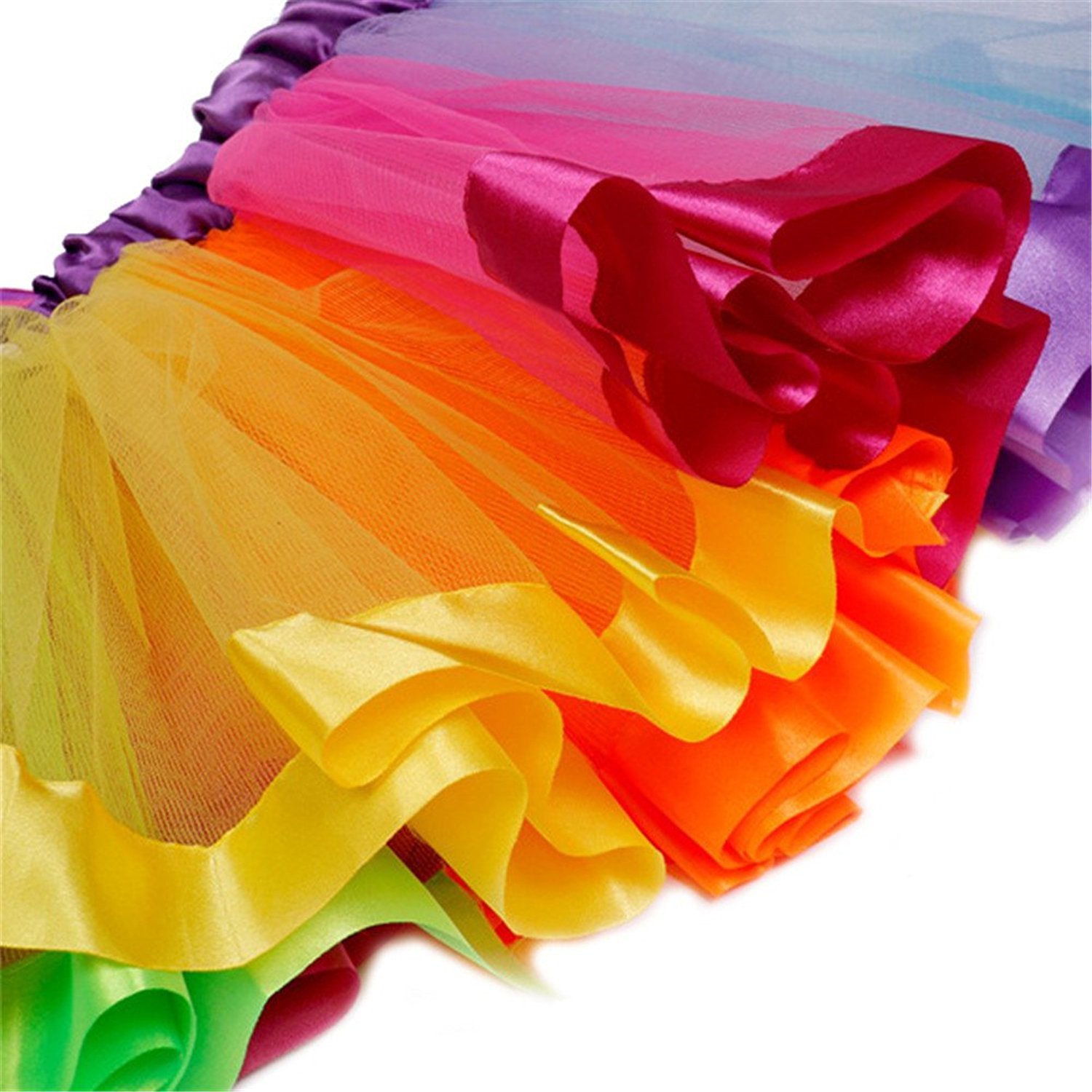 traderplus Rainbow T-Shirt and Ballet Tutu Skirt with Hair Bows Set for Baby Girls (4-6 Years)