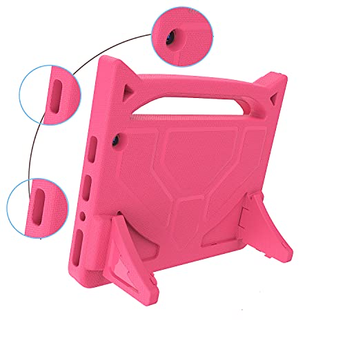 Fire HD 10 Tablet Case for Kids(11th Generation, 2021 Release)-SHREBORN Kids Friendly Shockproof Cover with Handle Stand for All-New Amazon Kindle Fire HD 10 Plus & 10 Kids Pro Tablets-Pink