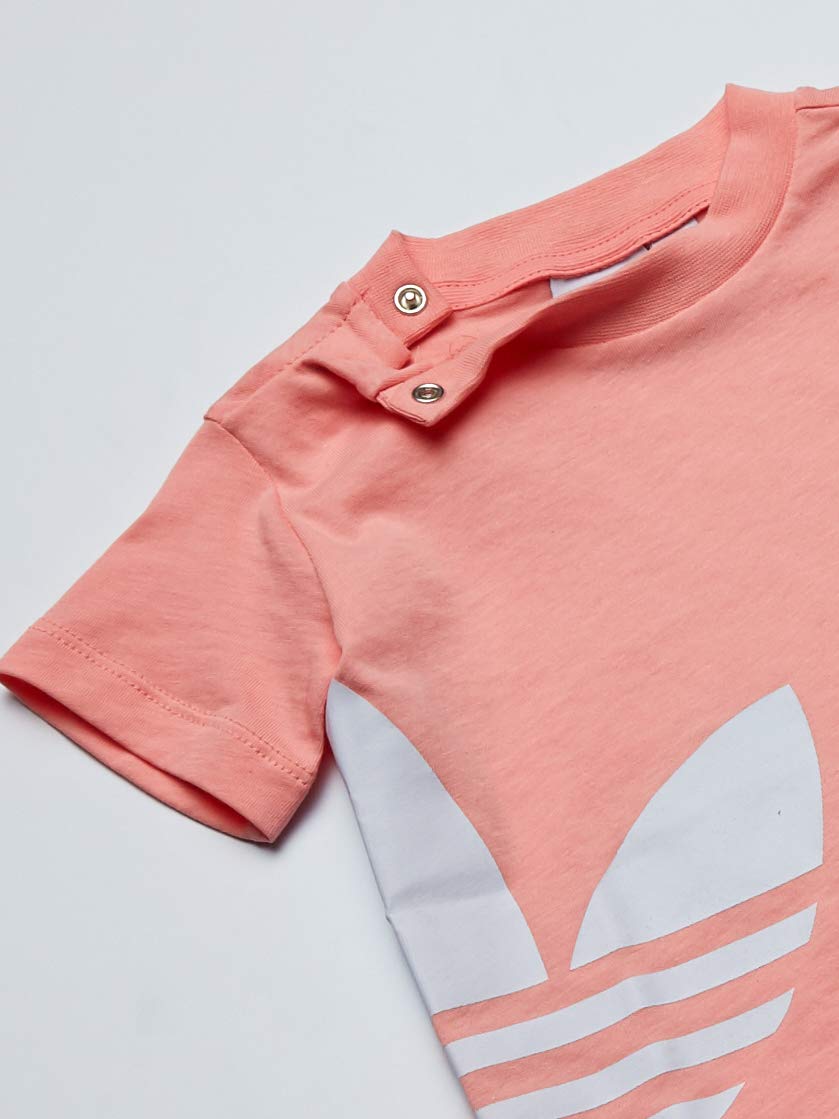 adidas Originals Boy's Big Trefoil T-Shirt, Glory Pink/White, 6M