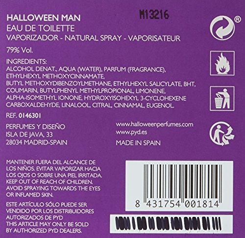 J. Del Pozo Halloween Man Eau de Toilette Spray for Men, 6.8 Ounce