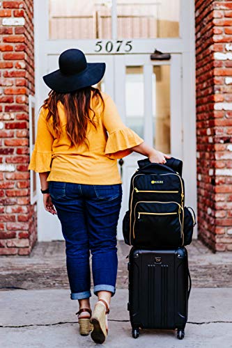 KYREEN Diaper Backpack Set Includes Backpack Straps, Baby Changing Pad, Small Organizing Pouches and a Bag Strap for Your Stroller - Thick Luggage Sleeve with Security Pouch for Travel