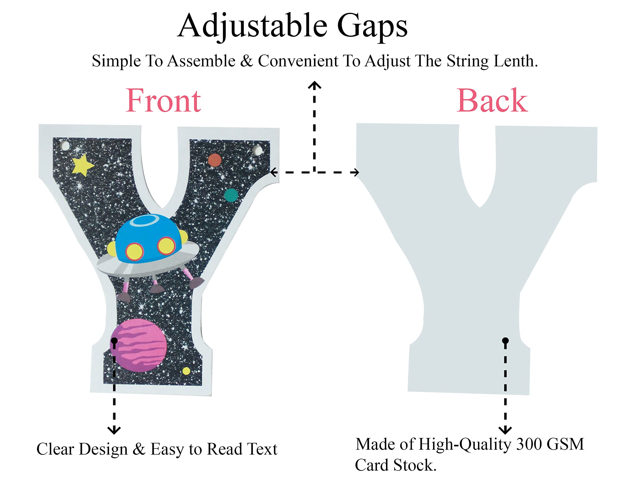 Kids Space Birthday Party banner Blue Astronaut Spaceship Theme Happy Birthday Banner Hanging Solar System Astronaut Space Theme Birthday Party Banner