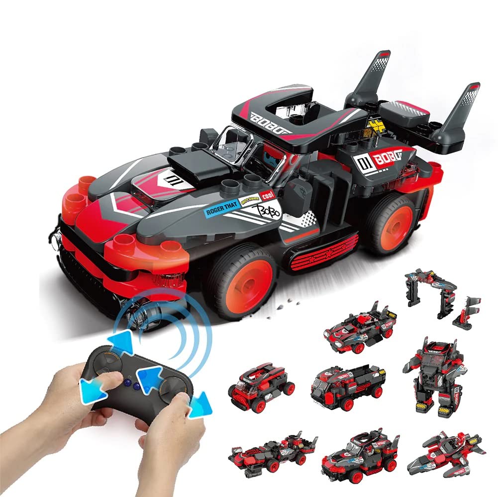 BOTZEES Toy Car Model Building Kit Racing Cars 8-in-1 STEM Car for Kids and Car Fans (107 Pieces)