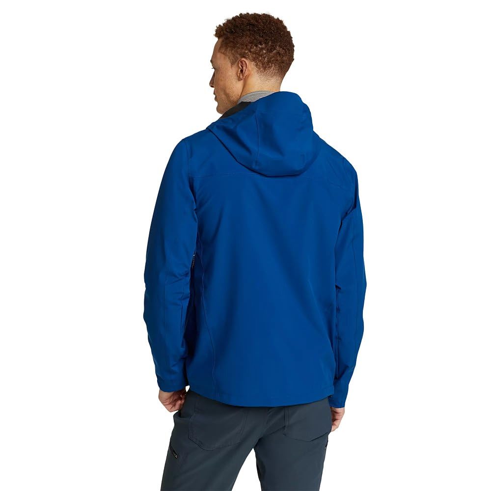 Eddie Bauer Men's Cloud Cap Stretch 2.0 Rain Jacket, Waterproof, Black, Small