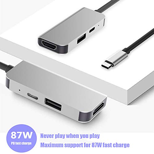 XUNMAIFHB Portable Docking Station,Type-c hub to hdmi Multi-Function Expansion Dock usb3.0 HD Converter USB-c hub with PD HDTV UHD Fast Transmission