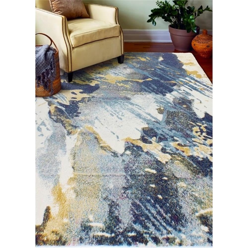 Bashian Everek Neda 7'6" x 9'6" Area Rug in Ivory and Blue