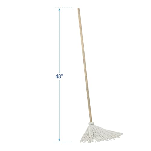 Boardwalk BWK1148 48 in. x 5 in. Cotton/Synthetic Blend Dust Mop Head - Blue