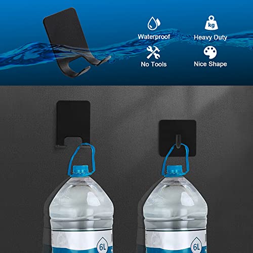 eoly Adhesive Hooks 3m Hooks, Wall Hooks Heavy Duty Holder Waterproof Stainless Steel Self Adhesive Hooks Kitchen Bathroom Shower Sticky Wall Hooks for Towel - 4 pcs with 2 Gift