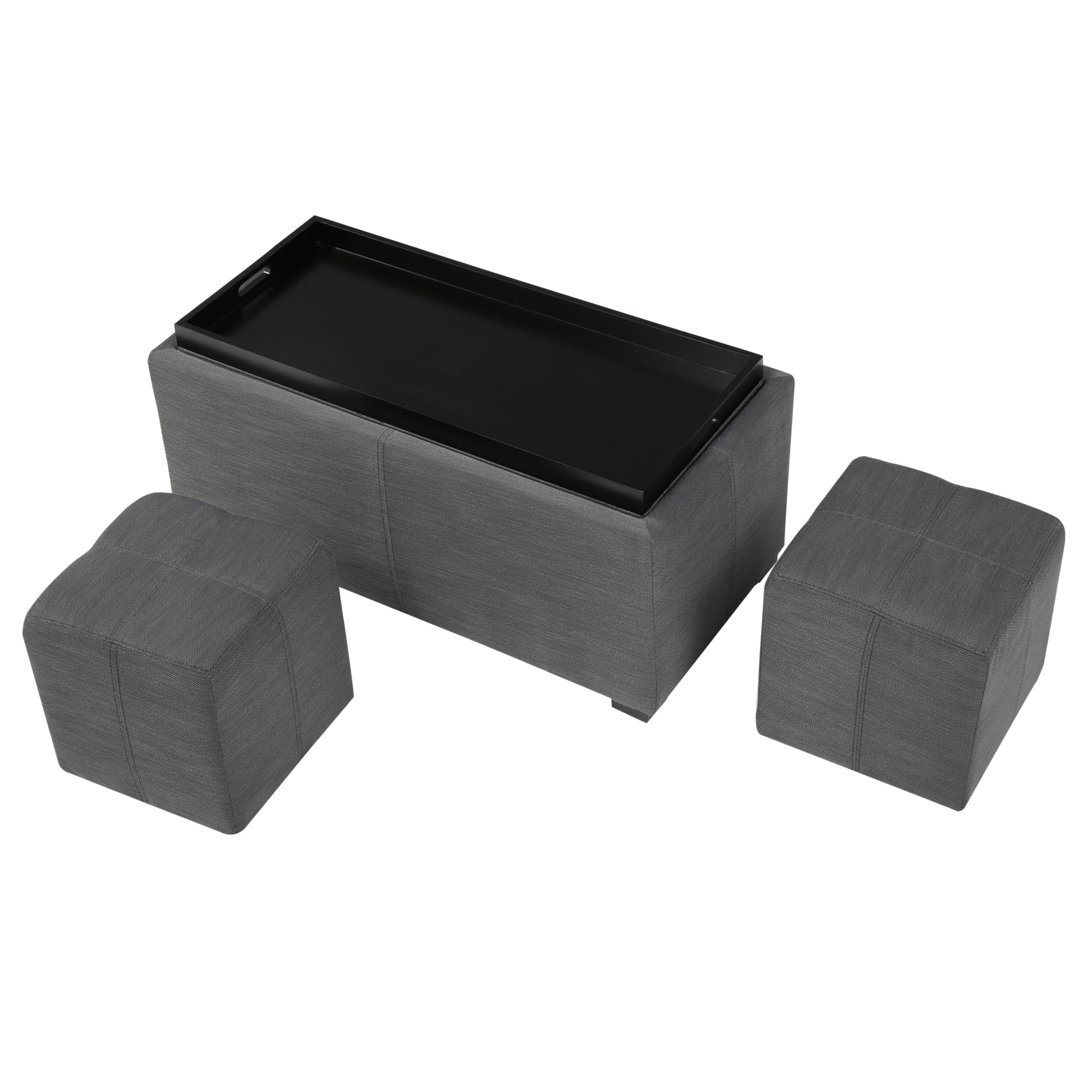 Christopher Knight Home Drake Fabric Ottoman, Gray